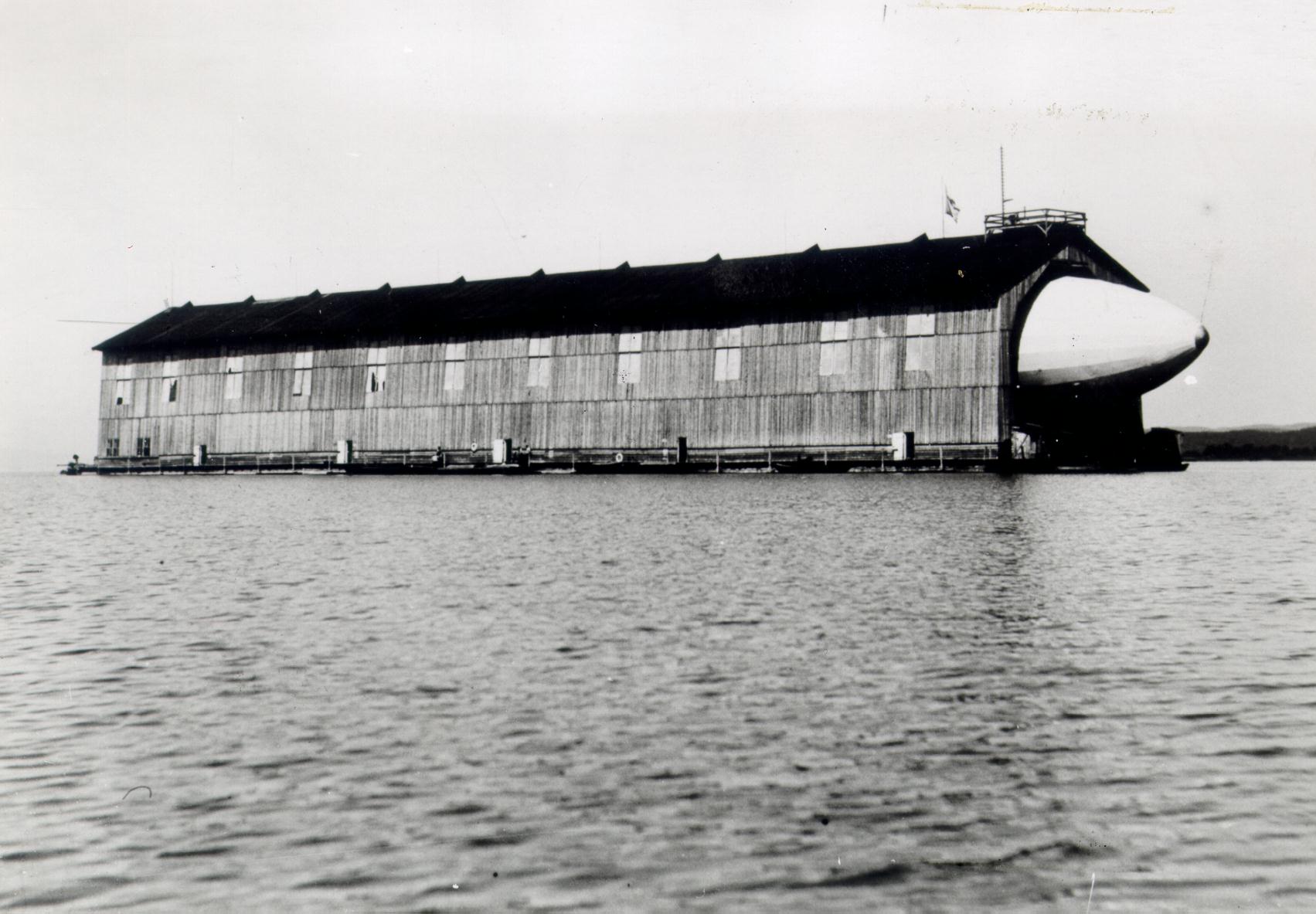 The floating hall in Manzell Bay - Zeppelin Museum