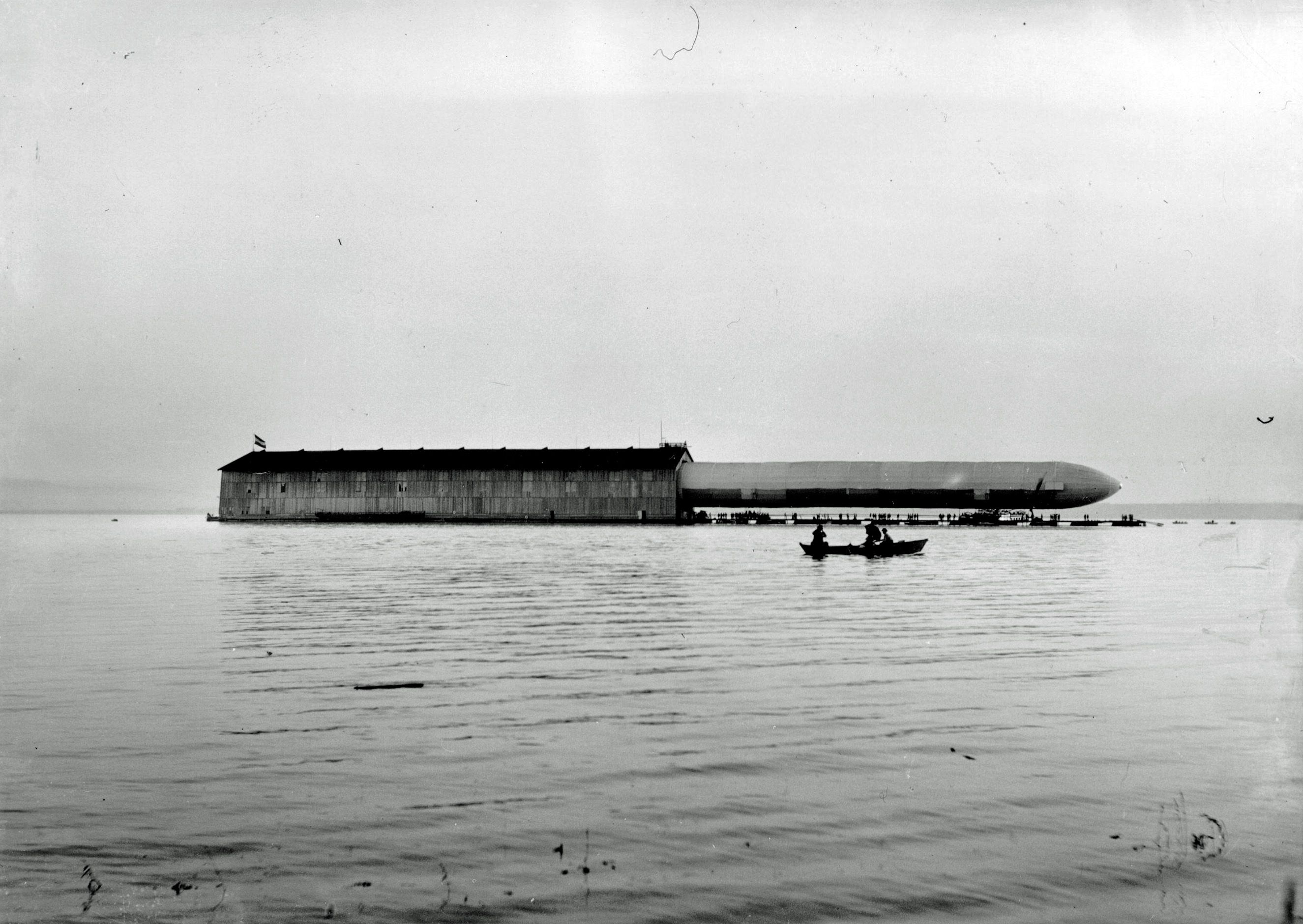 The floating hall in Manzell Bay - Zeppelin Museum
